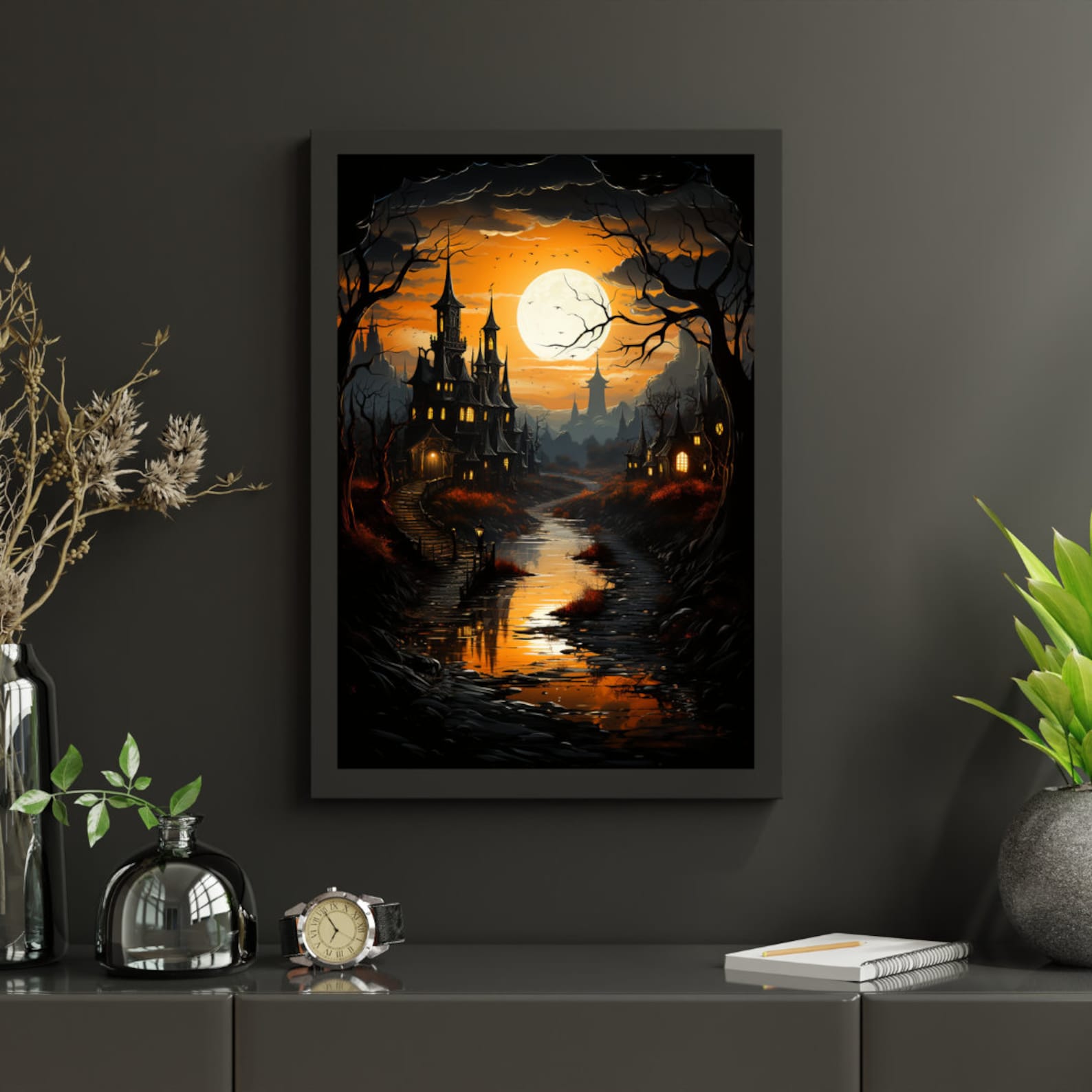 Halloween Digital Download Art Printable Halloween Decor Spooky ...
