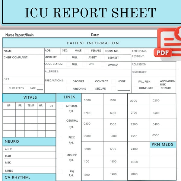 Hourly Rounding Template - Etsy
