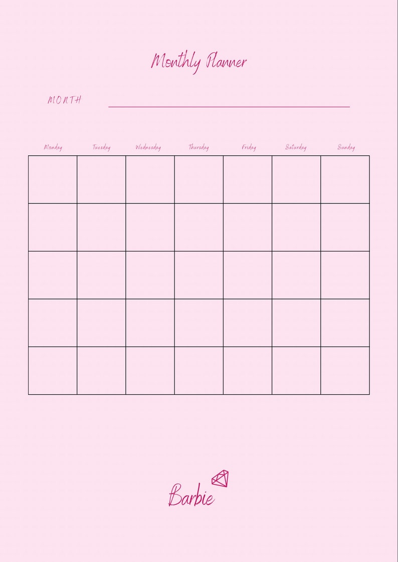 Barbie Planner - Etsy