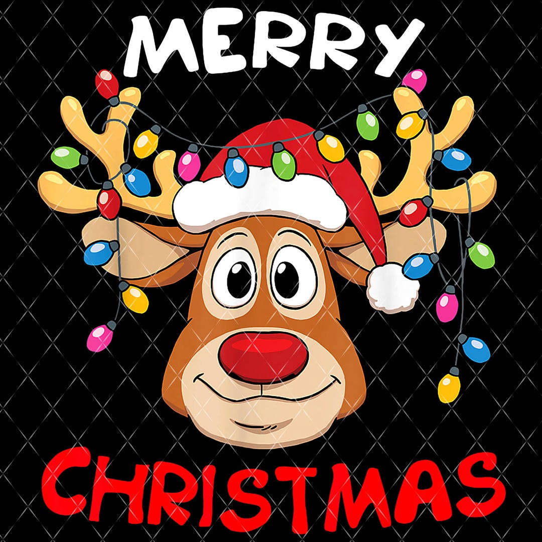 Merry Christmas Reindeer Xmas Family Png, Christmas Reindeer Png, Funny ...