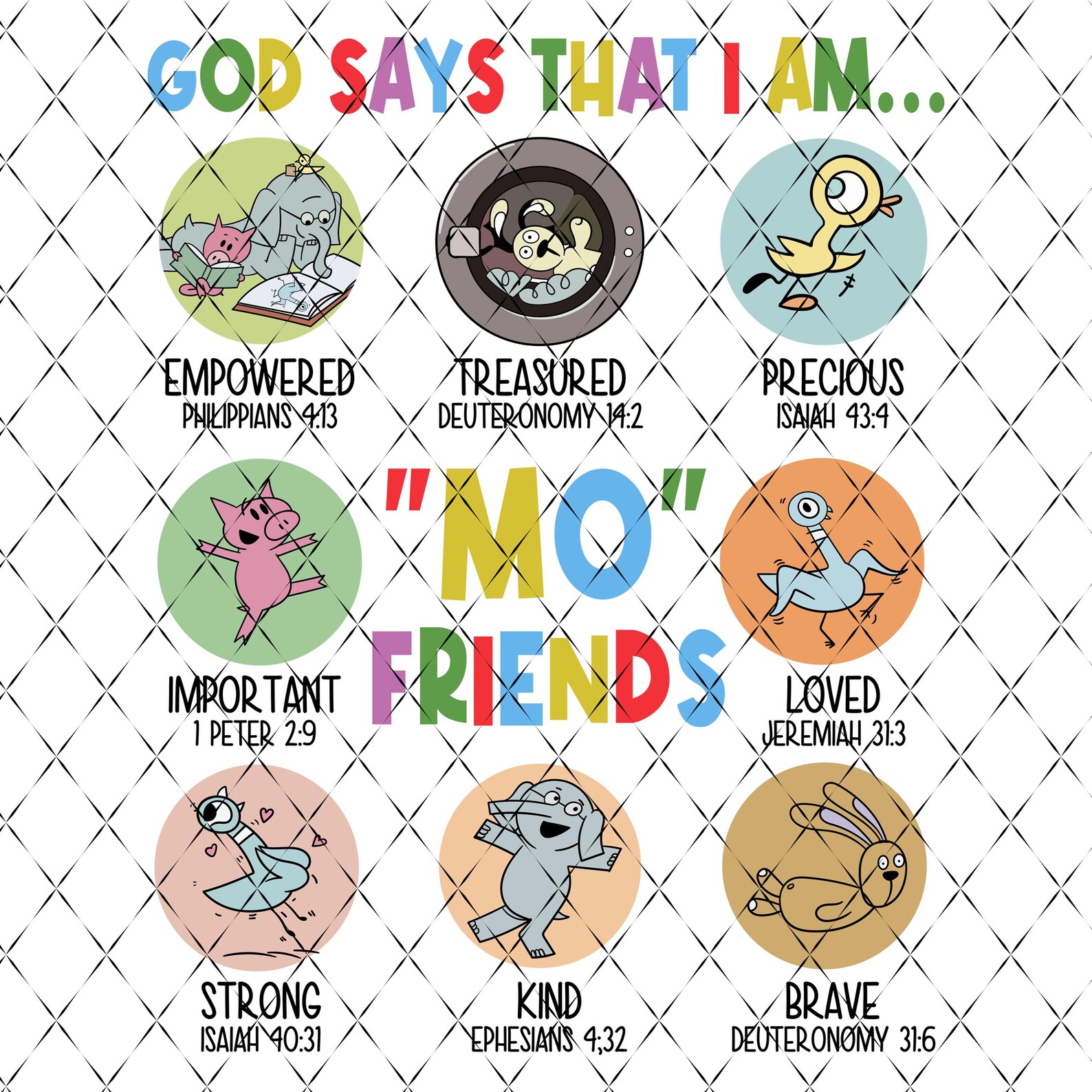 God Says That I Am Mo Friends Png, Elephant and Pigge Png, Back to ...