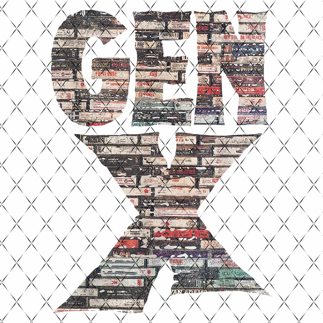 Gen X 80s Rock Cassettes Png, Gen X Cassettes Png, Retro Gen X T-png ...