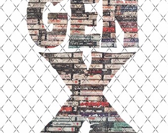Gen X 80s Rock Cassettes Png, Gen X Cassettes Png, Retro Gen X Png, 80 ...