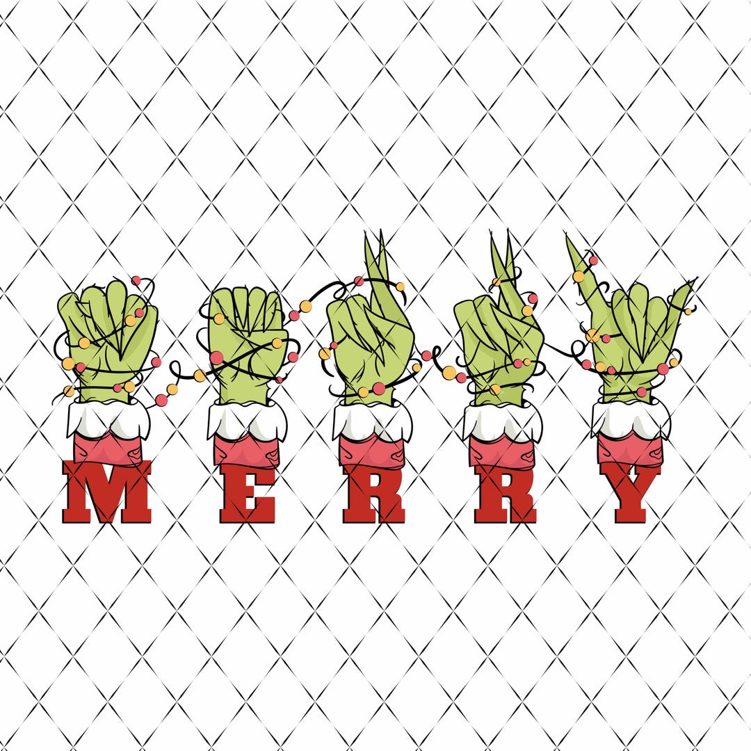 SPED Teacher Merry Christmas Png, Grinchy Hand Sign Special Education ...