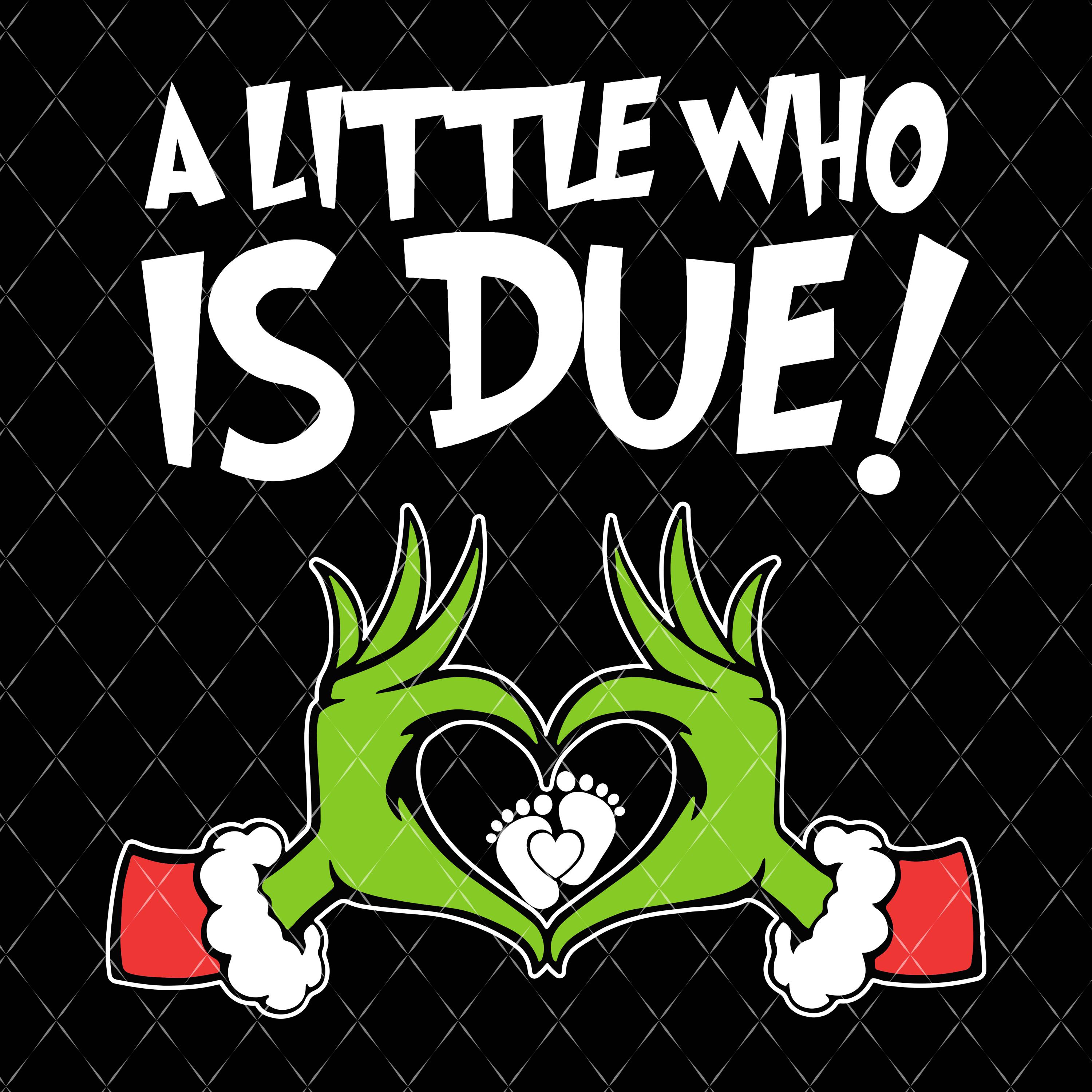 A Little Who is Due Png, Pregnancy Announcement Png, Christmas Couple ...