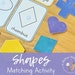 Shape Matching Activity, Educational Preschool Printable, Teacher ...