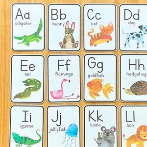 Mini ABC Flashcards, Animal Alphabet, Letter Learning, Early Learning ...