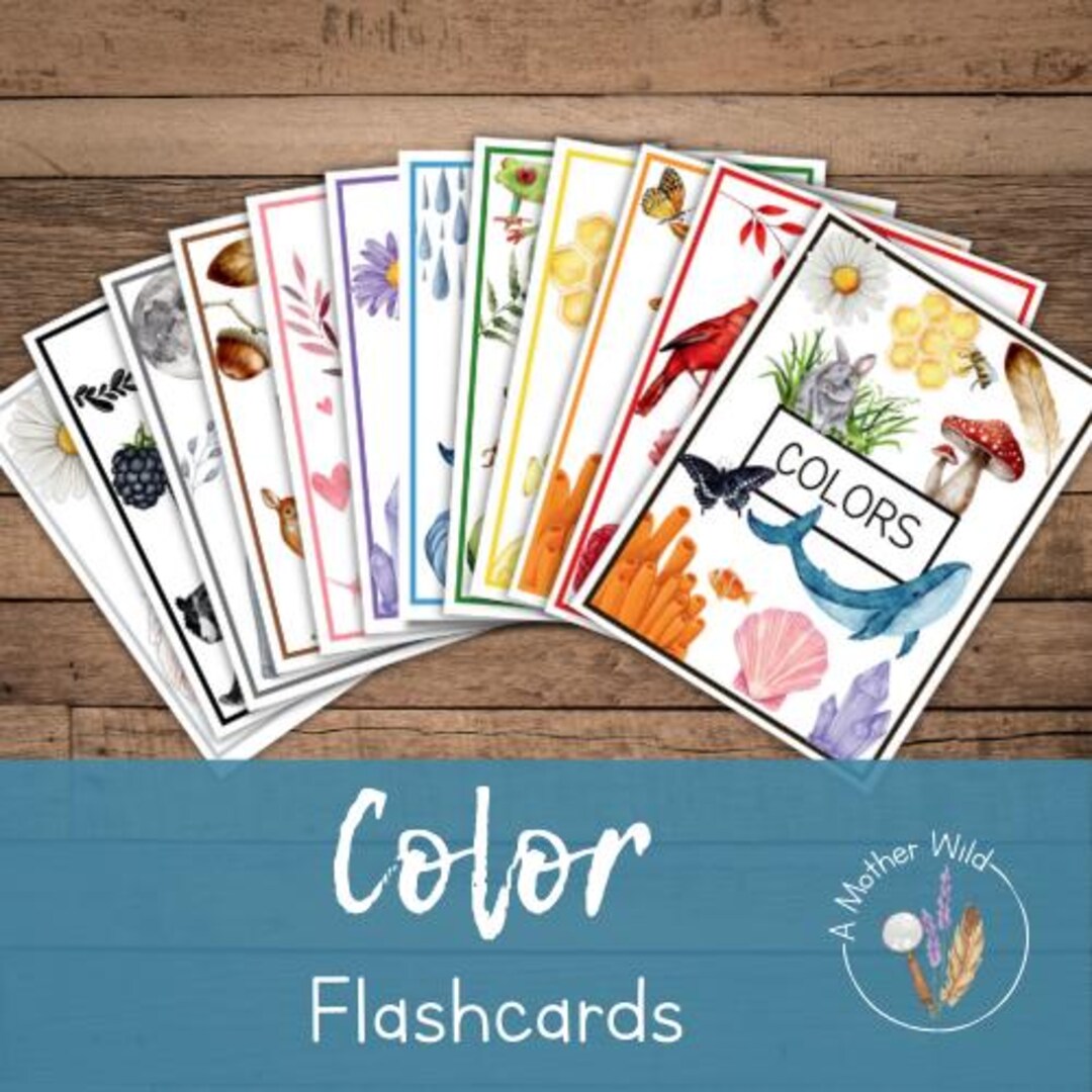 Color Flashcards, Back to School, Homeschool Montessori, Toddler ...