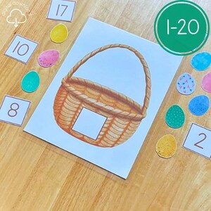 Easter Egg Counting Activity 1-20, Toddler Preschool Kindergarten Math ...