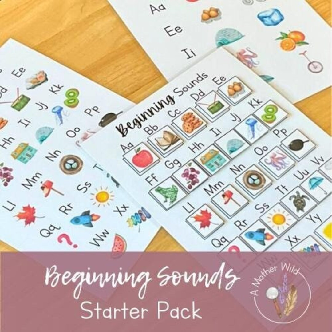 Beginning Sounds Starter Pack, Alphabet Practice, Homeschool Activity ...
