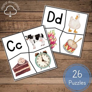 Beginning Letter Sound, ABC Puzzles, Alphabet Learning, Preschool ...
