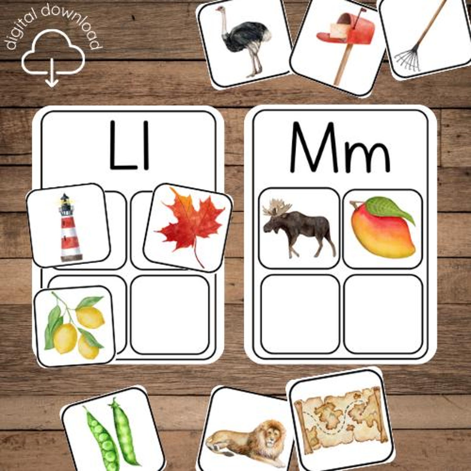 ABC Beginning Sound Matching Activity, ABC Letter Game, Homeschool ...
