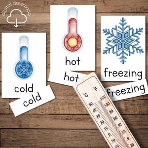 3 Part Nomenclature Weather Cards, Flashcards, Weather Study, Toddler ...