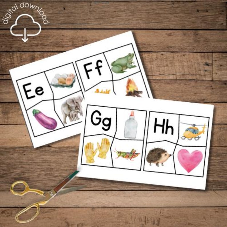 Beginning Letter Sound, ABC Puzzles, Alphabet Learning, Preschool ...