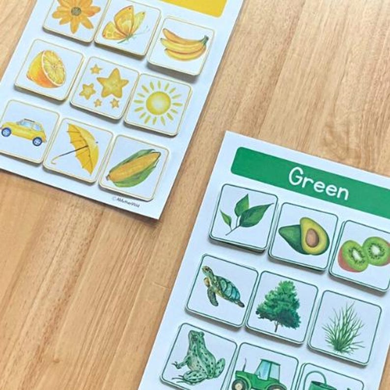 Color Match, Color Sorting Activity, Toddler Preschool Kindergarten ...