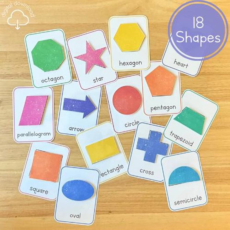 Shape Matching Activity, Educational Preschool Printable, Teacher ...