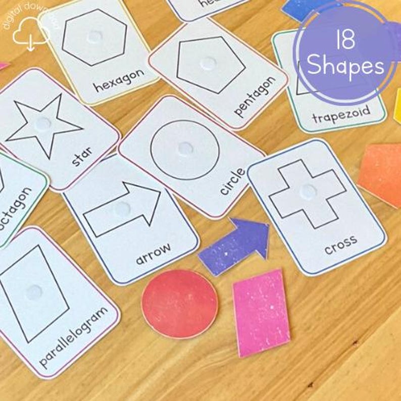 Shape Matching Activity, Educational Preschool Printable, Teacher ...