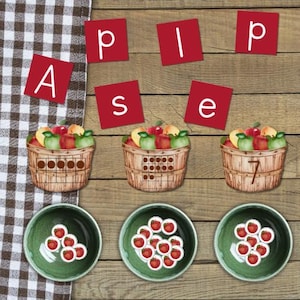 Apple Counting Math Activity, Toddler Preschool Number Learning ...