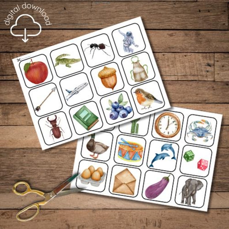 ABC Beginning Sound Matching Activity, ABC Letter Game, Homeschool ...