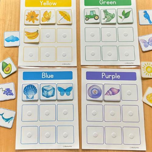 Color Match, Color Sorting Activity, Toddler Preschool Kindergarten ...