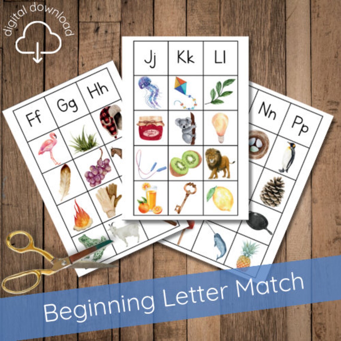 Beginning Letter Sound Sort, Initial Sound Matching Activity ...