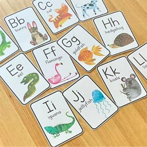 Mini ABC Flashcards, Animal Alphabet, Letter Learning, Early Learning ...
