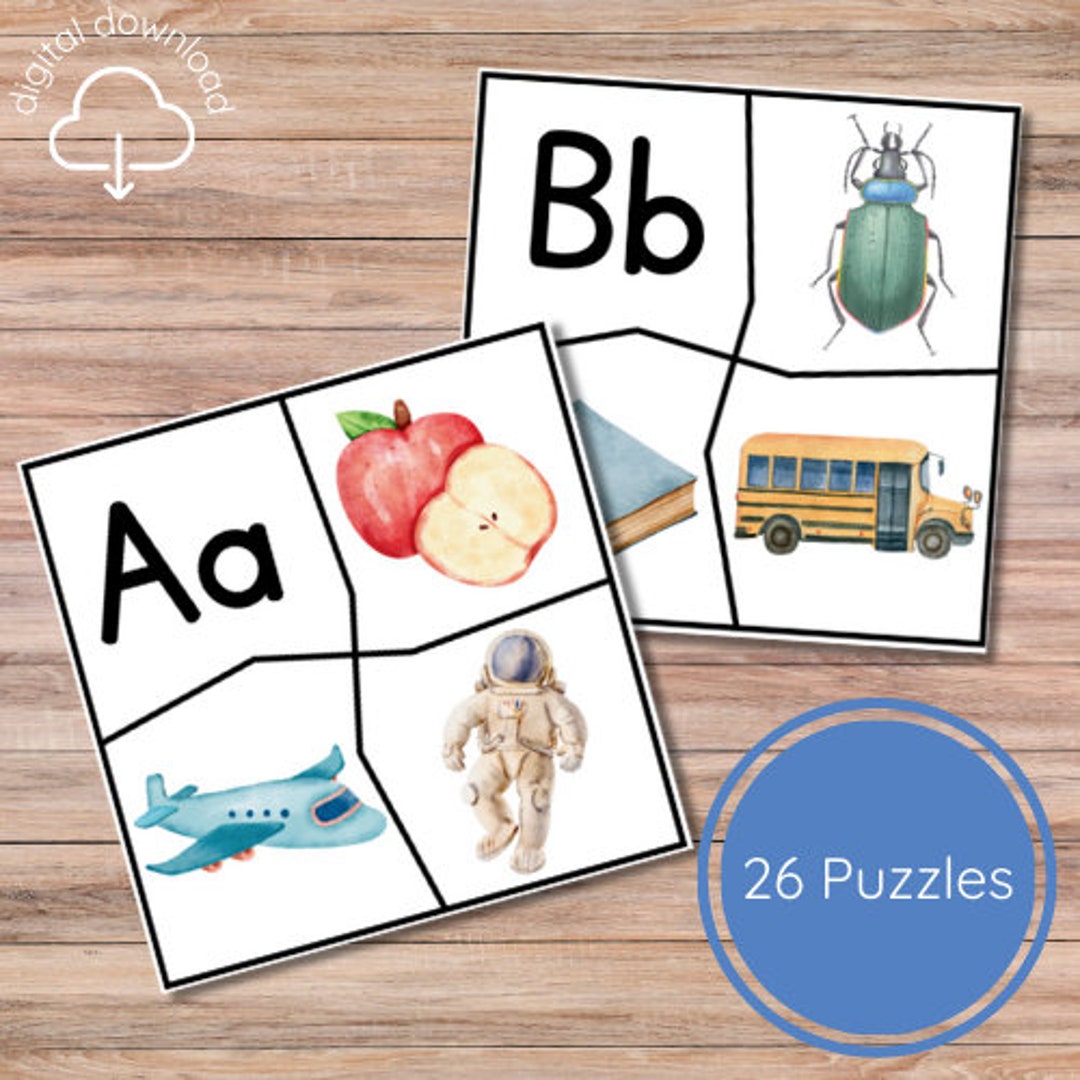 Beginning Letter Sound, ABC Puzzles, Alphabet Learning, Preschool ...