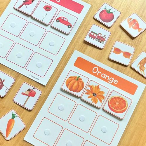 Color Match, Color Sorting Activity, Toddler Preschool Kindergarten ...