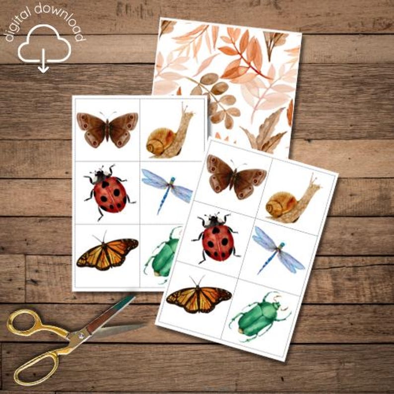 Nature Themed Memory Game, Preschool Toddler Matching Activity ...
