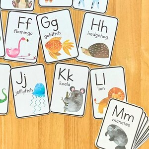 Mini ABC Flashcards, Animal Alphabet, Letter Learning, Early Learning ...