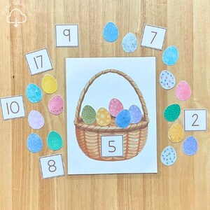 Easter Egg Counting Activity 1-20, Toddler Preschool Kindergarten Math ...