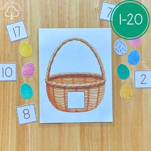 Easter Egg Counting Activity 1-20, Toddler Preschool Kindergarten Math ...