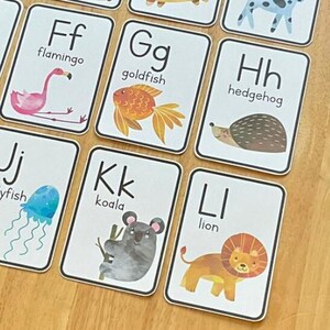 Mini ABC Flashcards, Animal Alphabet, Letter Learning, Early Learning ...