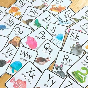 Mini ABC Flashcards, Animal Alphabet, Letter Learning, Early Learning ...