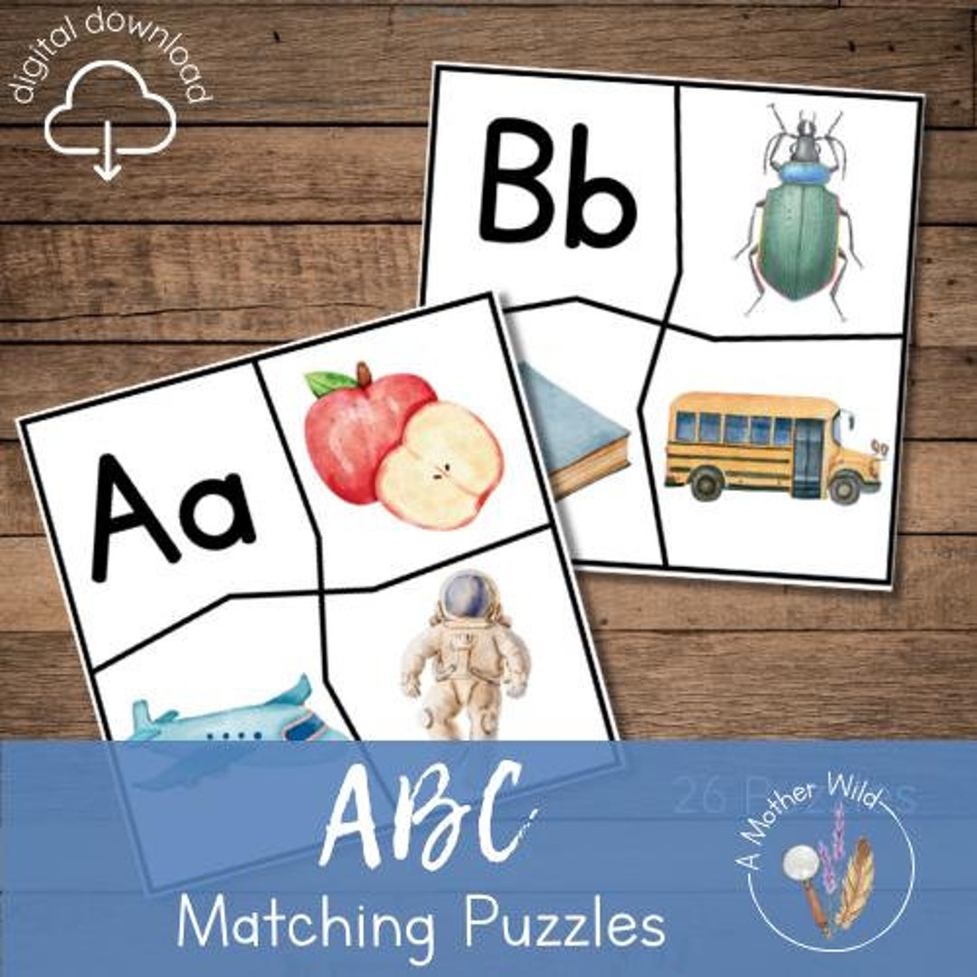 Beginning Letter Sound, ABC Puzzles, Alphabet Learning, Preschool ...
