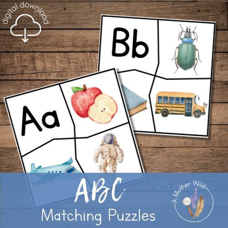 Beginning Letter Sound, ABC Puzzles, Alphabet Learning, Preschool ...