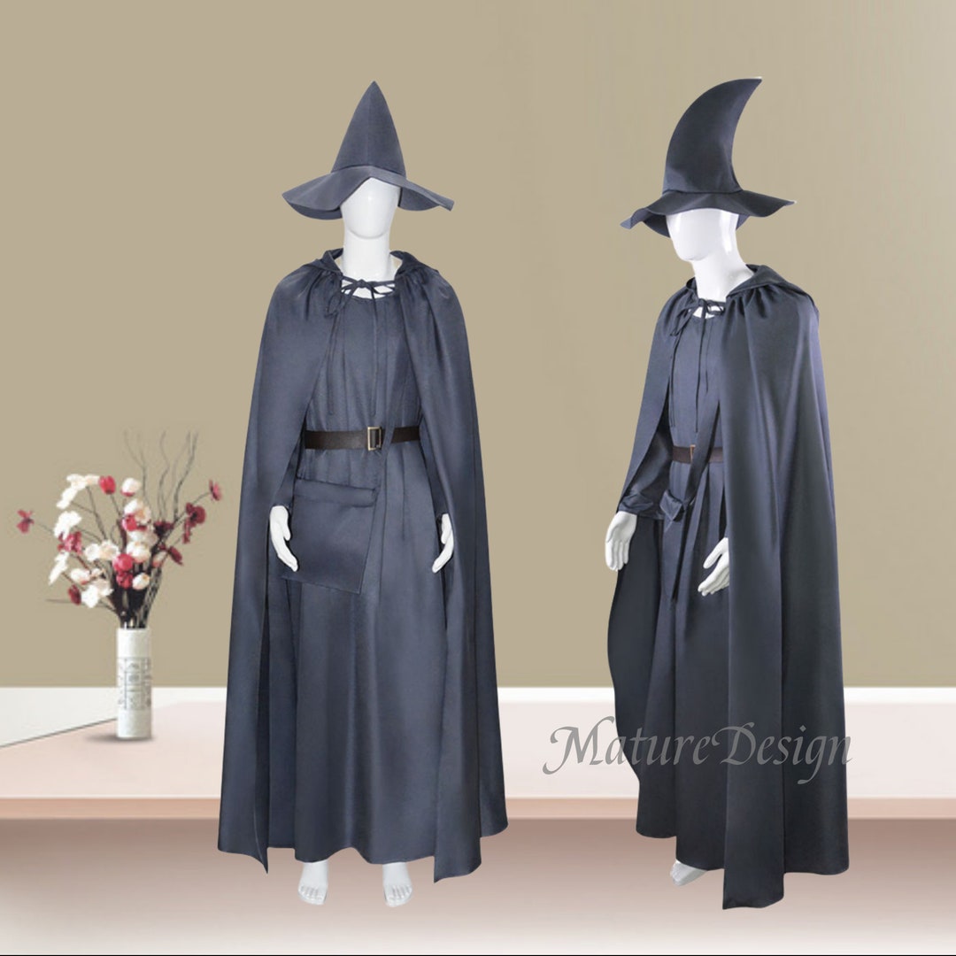 Grey Wizard Cape Cosplay the Lord of the Rings Gandalf - Etsy