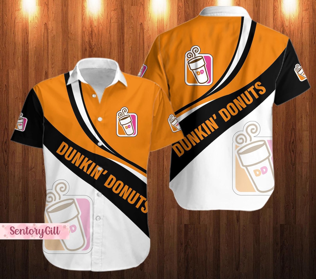 Dunkin Donuts Shirt Dunkin Donuts Button Shirt Dunkin Donuts - Etsy