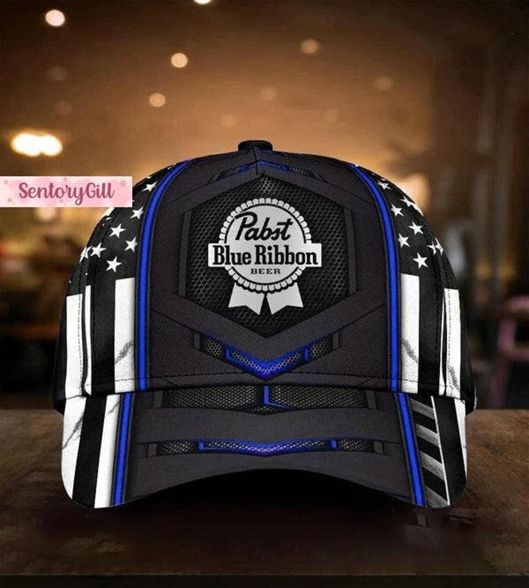 Blue Ribbon Classic Cap Blue Ribbon Cap Hat Pabst Blue - Etsy