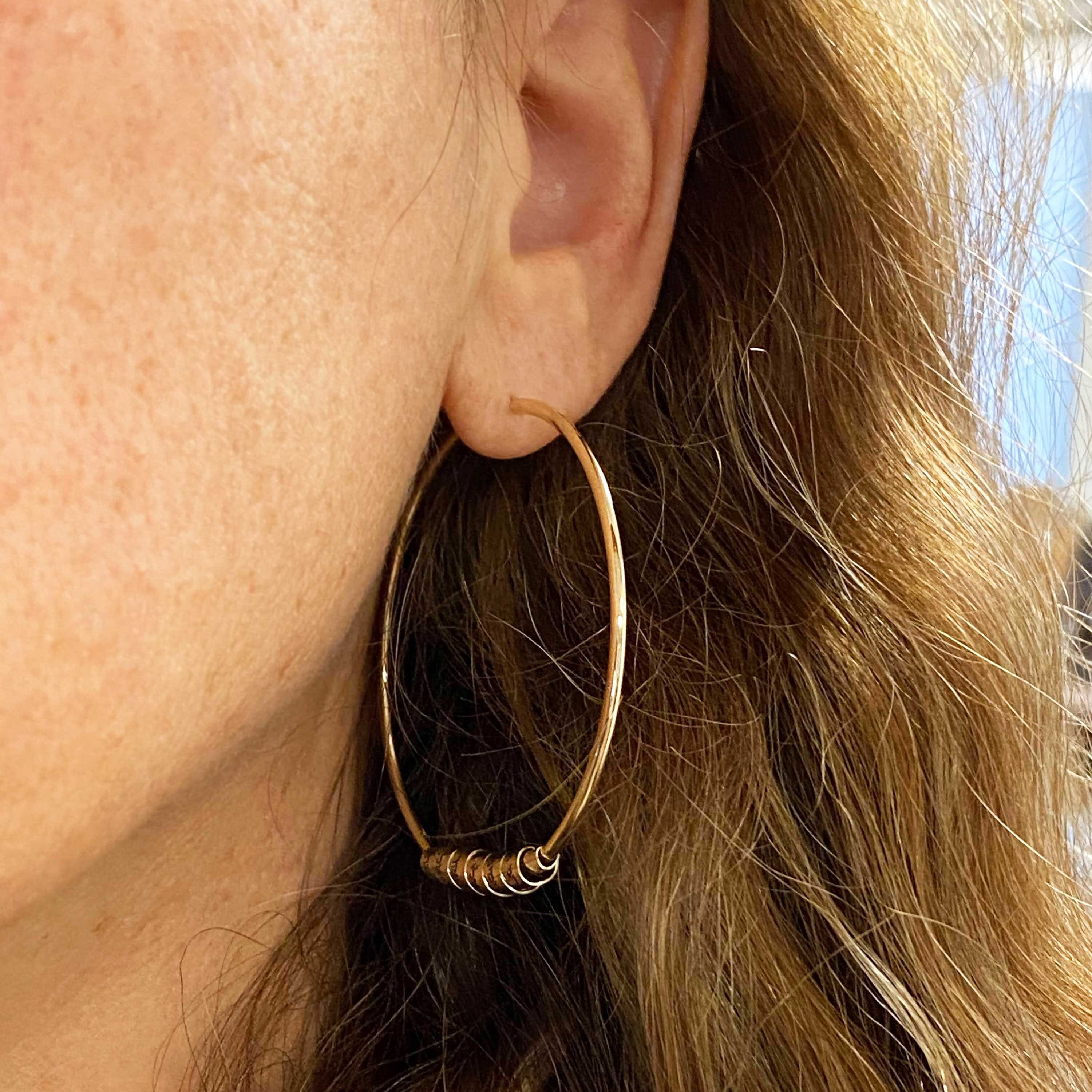 Shema Israel 14K Solid Gold Hebrew Engraved Hoop Earrings - Etsy