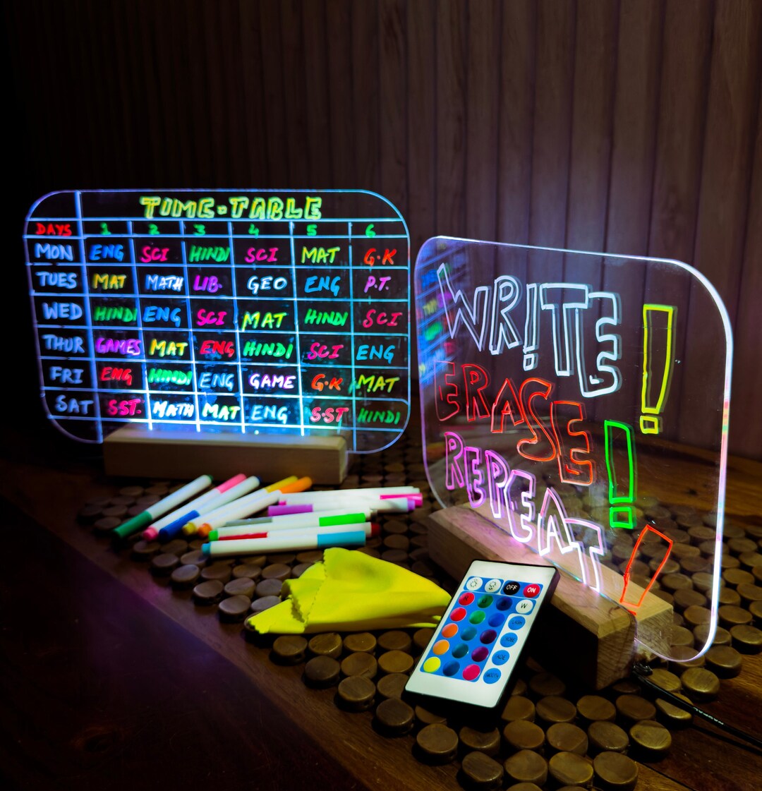 Rgb 3D Acrylic Writing Board With 12-color 3D Pen Set & Remote Control ...