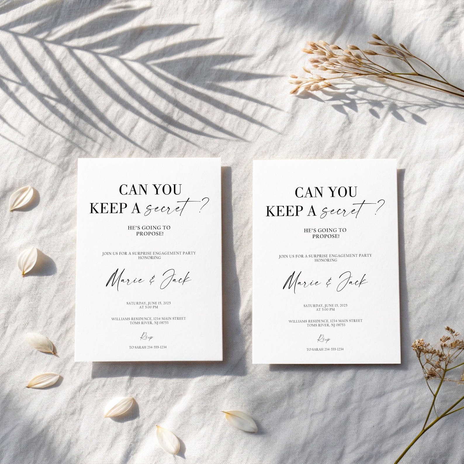 Surprise Engagement Party Invitation, Can You Keep A Secret Invite ...