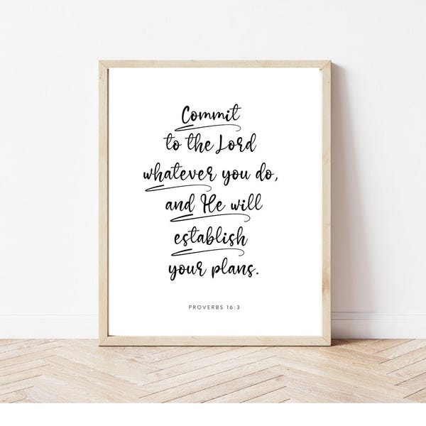 Proverbs 16 3 - Etsy