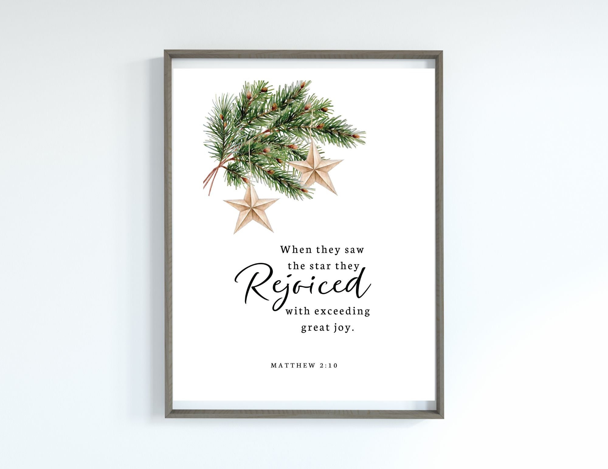 Matthew 2:10, When They Saw the Star They Rejoiced, Christmas Bible ...