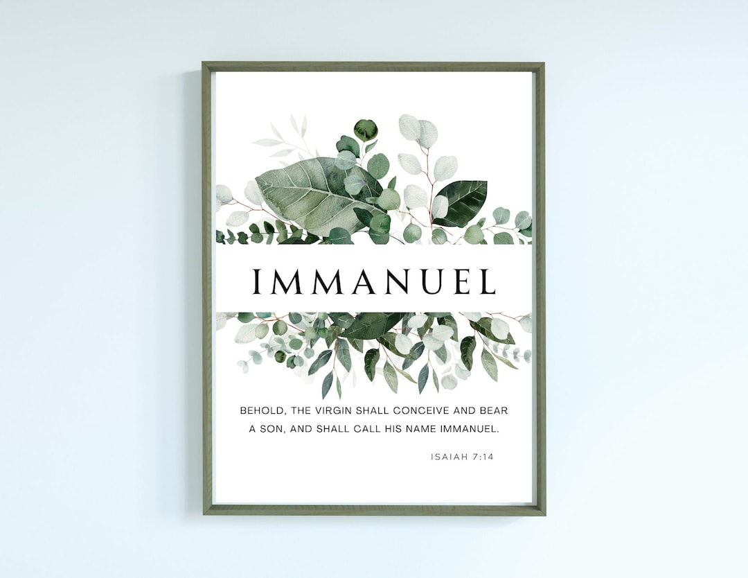 Isaiah 7:14 Immanuel Bible Verse Wall Art Printable Christmas - Etsy