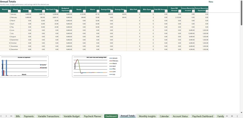 Excel Budget Planner, VBA Forms, Annual Finance Spreadsheet, Bill ...