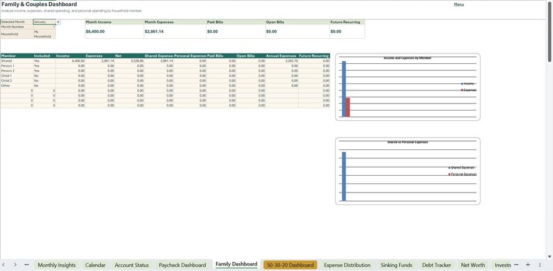 Excel Budget Planner, VBA Forms, Annual Finance Spreadsheet, Bill ...