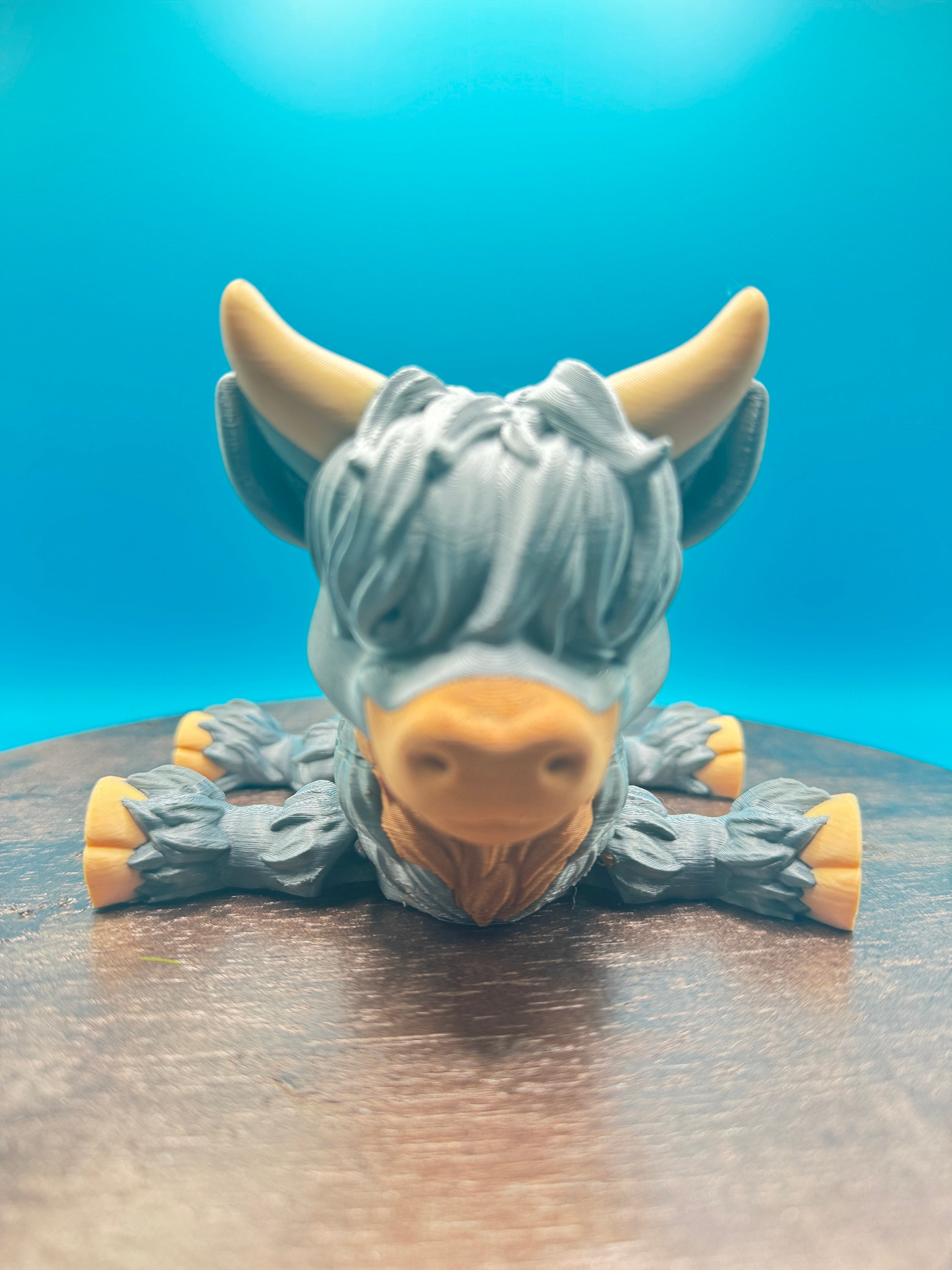 3-D Printed Flex, Highland Cows. 3D Printed Articulating Highland Cow ...