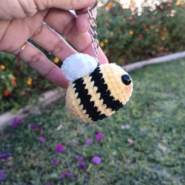 Mini Bee Keychain Plush - Etsy