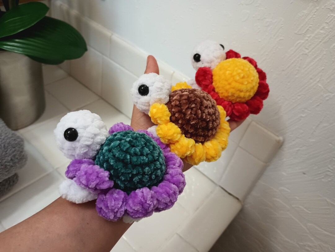 Sunflower Turtle Crochet , Sunflower Baby,turtle Flowers,turtle Gift ...